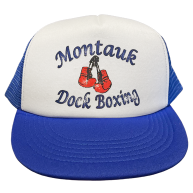 Montauk Dock Boxing Trucker Hat - White/Royal - firstport