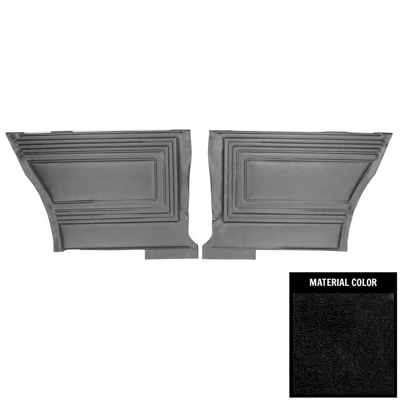1965 Pontiac GTO/Lemans Hardtop Black Gold Edition Rear Door Panels ...