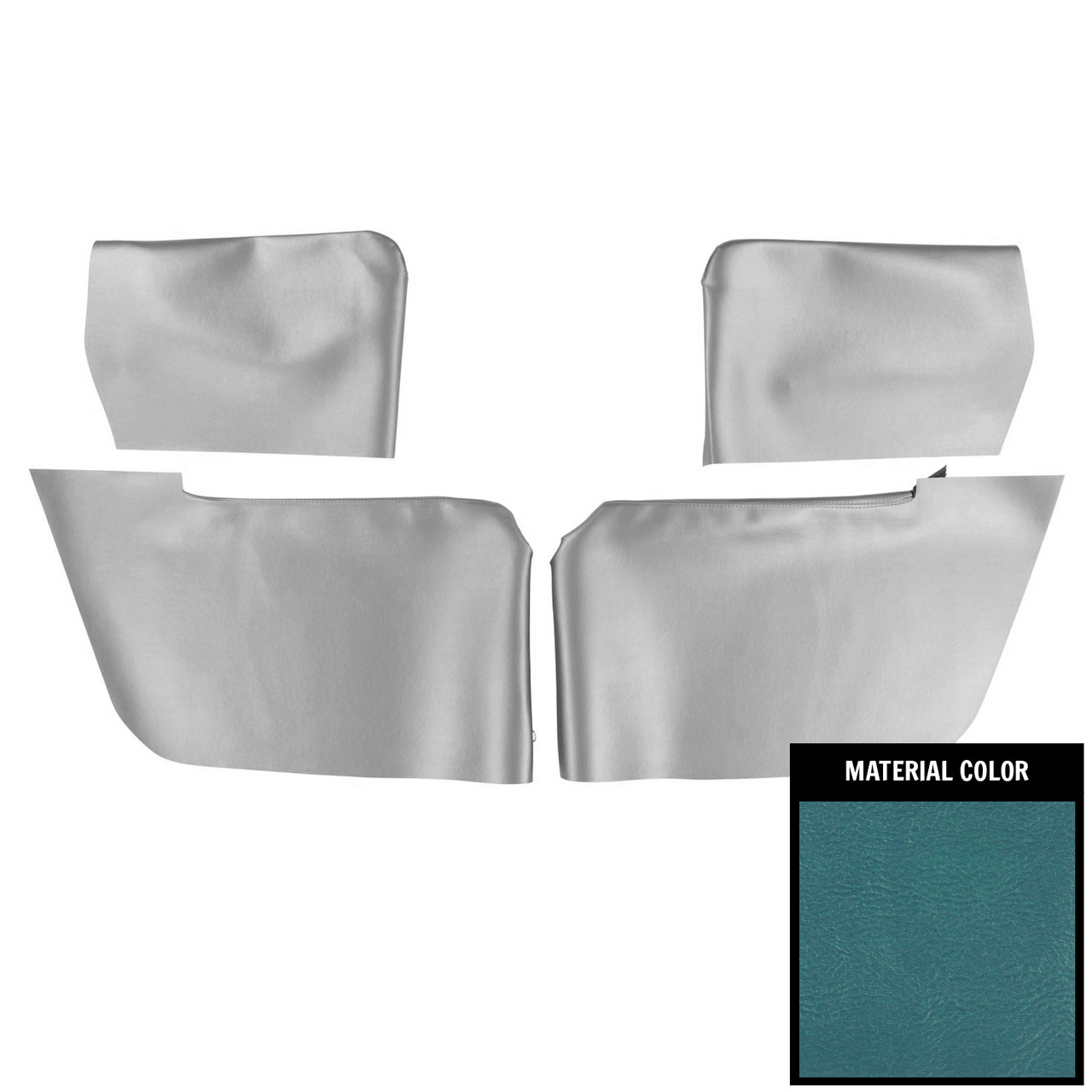 1966-67 Chevelle; Convertible; Rear Arm Rest Covers; Bright Blue ...