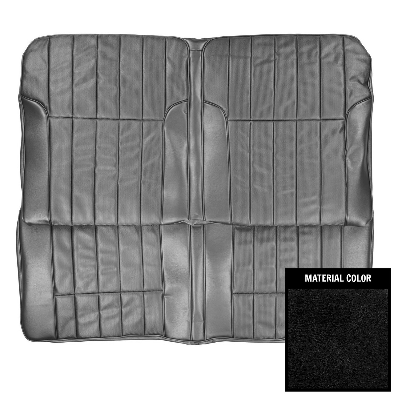 1968-1969 Pontiac Firebird Deluxe Black Stationary Rear Bench Seat ...