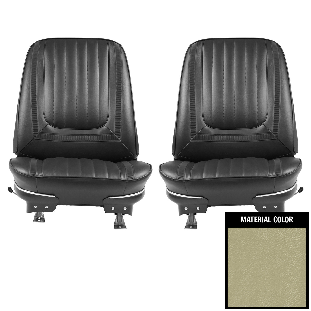 1969 Skylark/350/GS/Custom/455 Parchment Pre-Assembled Front Bucket ...
