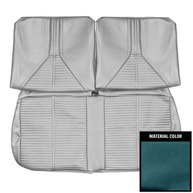 1967 Buick Skylark; w/o Armrest; Front Bench Seat Cover; Blue - Parts ...