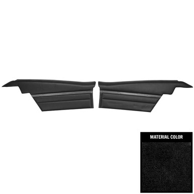 1968 Chevrolet Impala Hardtop Pre-Assembled Black Rear Door Panels ...