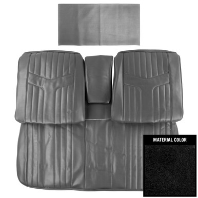 1969 Pontiac GTO, LeMans; Front Bench Seat Cover; w/ Armrest; Black ...