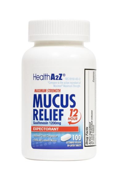 HealthA2Z® Mucus Relief | Guaifenesin 1200 mg | NO Benzene | 100 ...