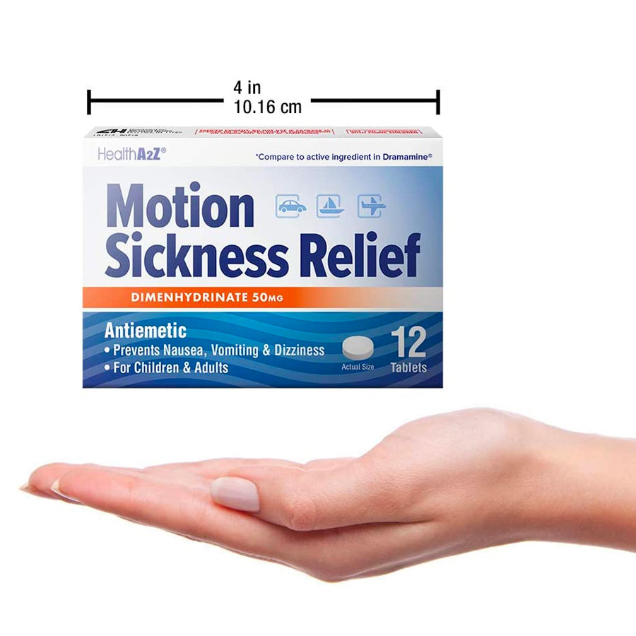 Motion Sickness Relief 50mg, 24*12 Tablets – HealthA2Z
