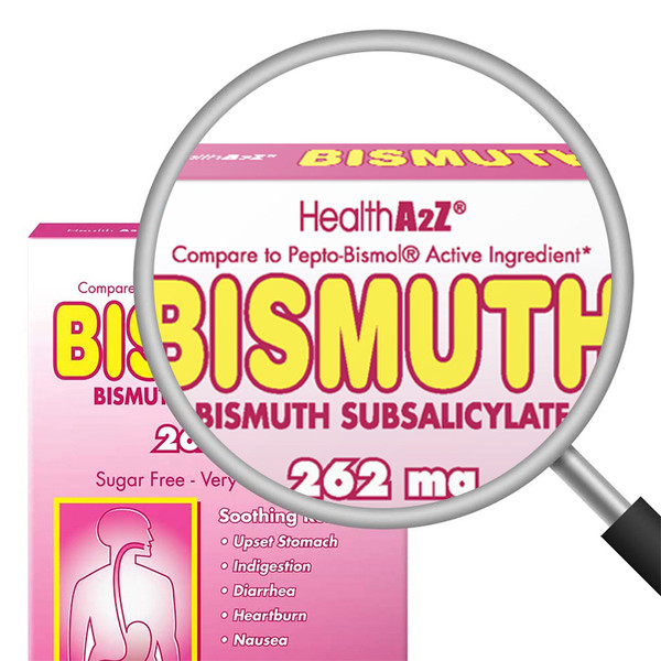 HealthA2Z Bismuth Subsalicylate 262 mg, 30 Tablets