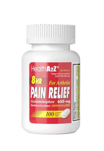 HealthA2Z® Pain Relief Extended Release | Acetaminophen 650mg | 100 ...