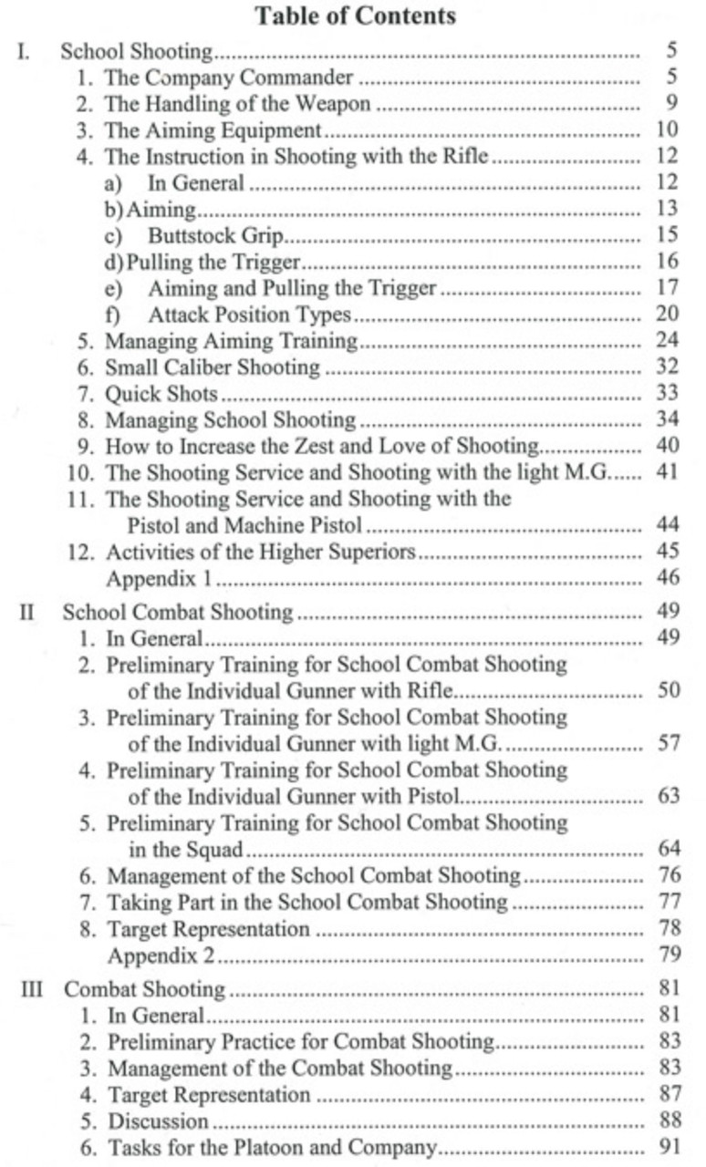 German WWII 1941 Shooting Instruction Manual Shooting School - English ...