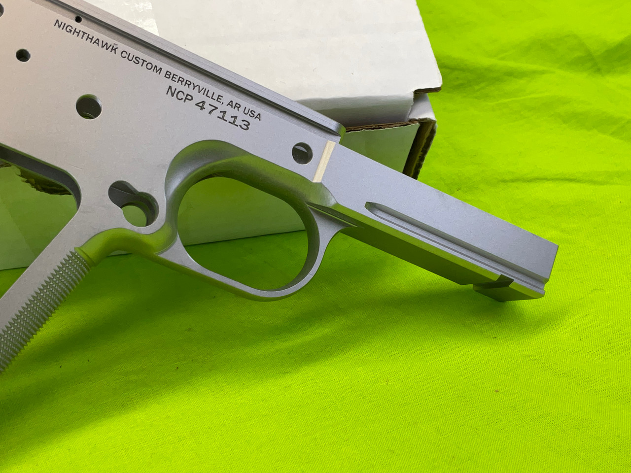 STAINLESS NIGHTHAWK CUSTOM STRIPPED 9MM RECON 1911 FRAME GUNSMITH NHC