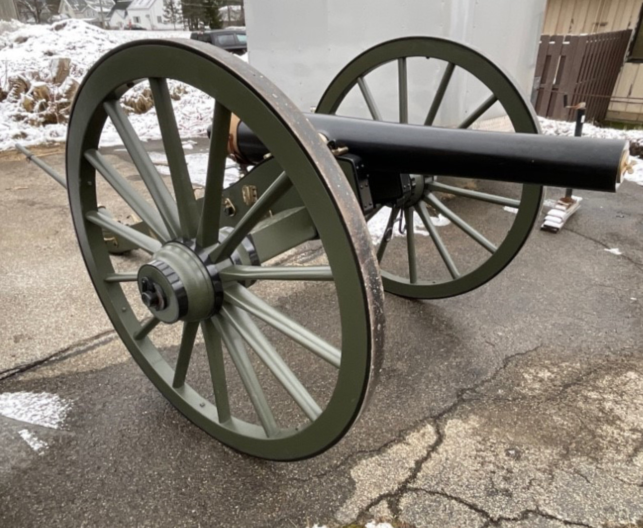 FULL SIZE CIVIL WAR CANNON PAULSON BROTHERS LIMBER CARRIAGE CSA GAR ...
