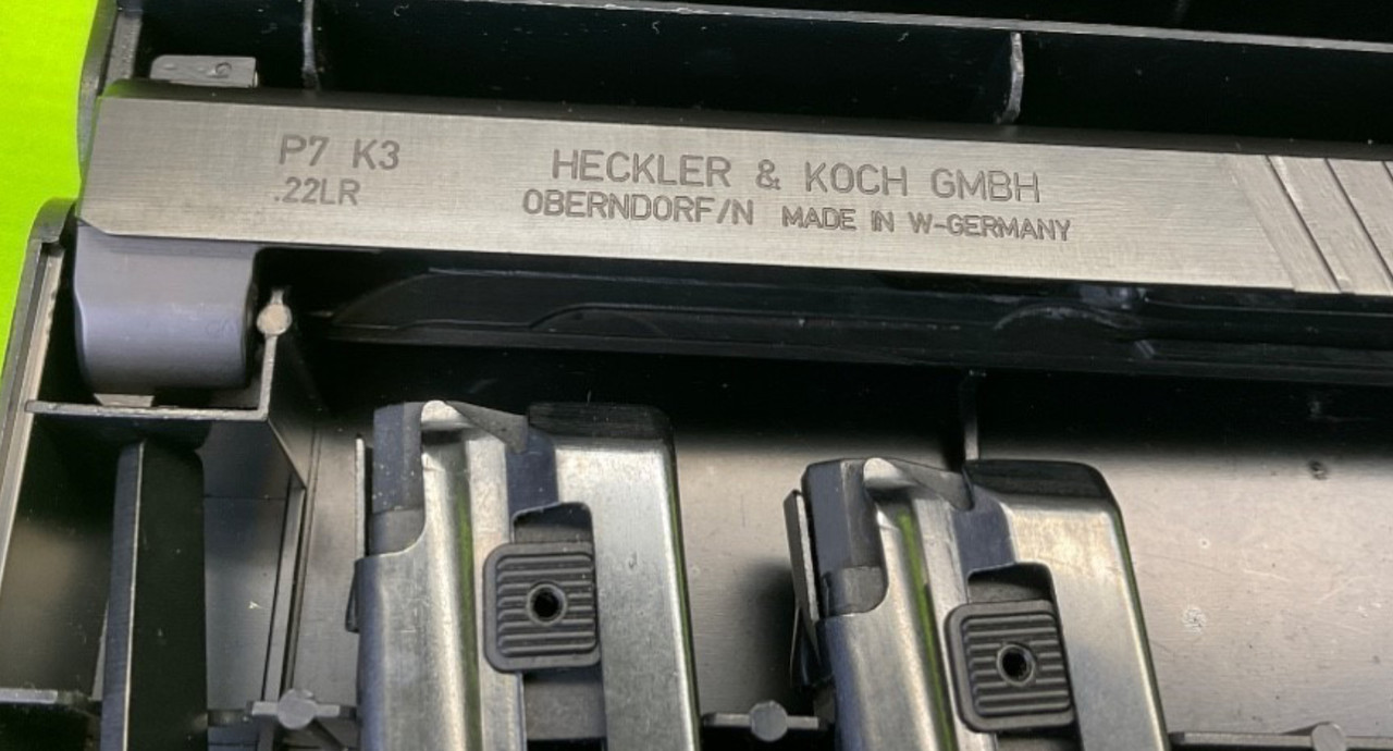 Heckler Koch H&K P7 K3 IH MFG 1987 Squeeze HK 380 ACP Auto 22 Conversion 9K
