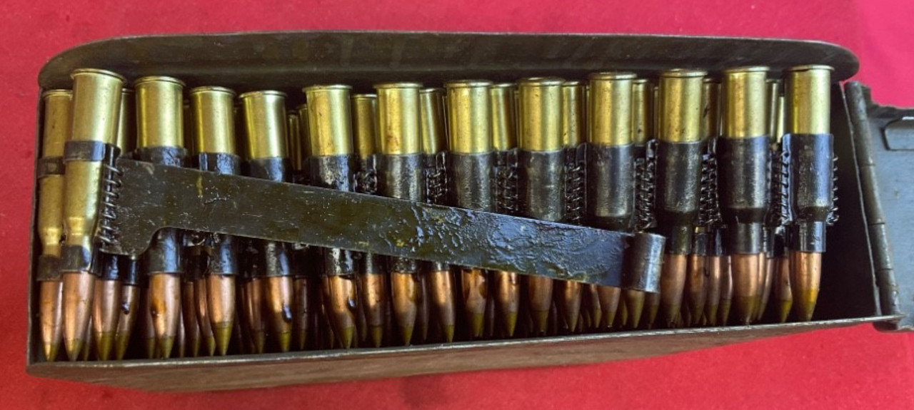 Russian USSR Maxim 1910 Ammo Can LOADED 200 Round Belt Fed 7.62X54 M1910 MG