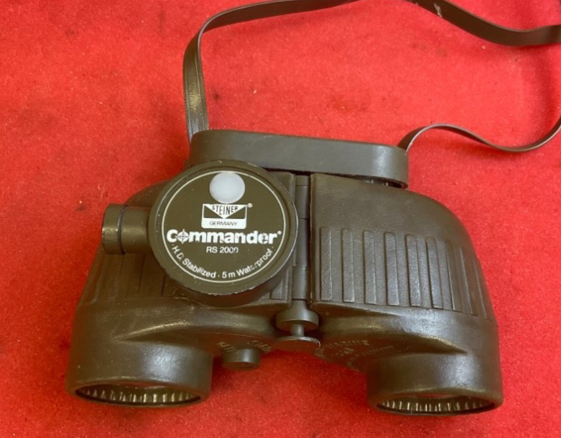 West German Steiner MILITARY Commander RS 2000 7x50 Green Binocular Compass