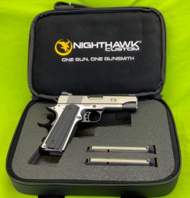 NIGHTHAWK CUSTOM 1911 T3 COMMANDER 10MM EDC CARRY 4.25 In NIGHT SIGHTS