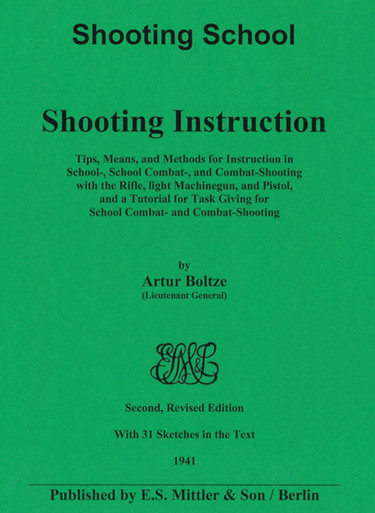 German WWII 1941 Shooting Instruction Manual Shooting School - English ...