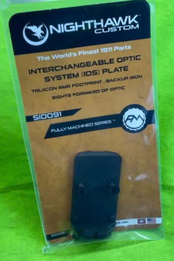 Original Nighthawk Custom 1911 2011 IOS Shield Plate Rear Trijicon RMR