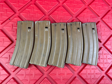 LOT Of 5 USGI COLT AR15 M16 M4 FDE M855A1 Blue Follower 30 Round Magazine
