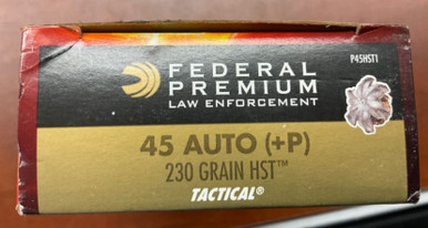 FEDERAL PREMIUM TACTICAL 45 ACP Auto +P 50 Rounds HST POLICE Plus 230 Grain