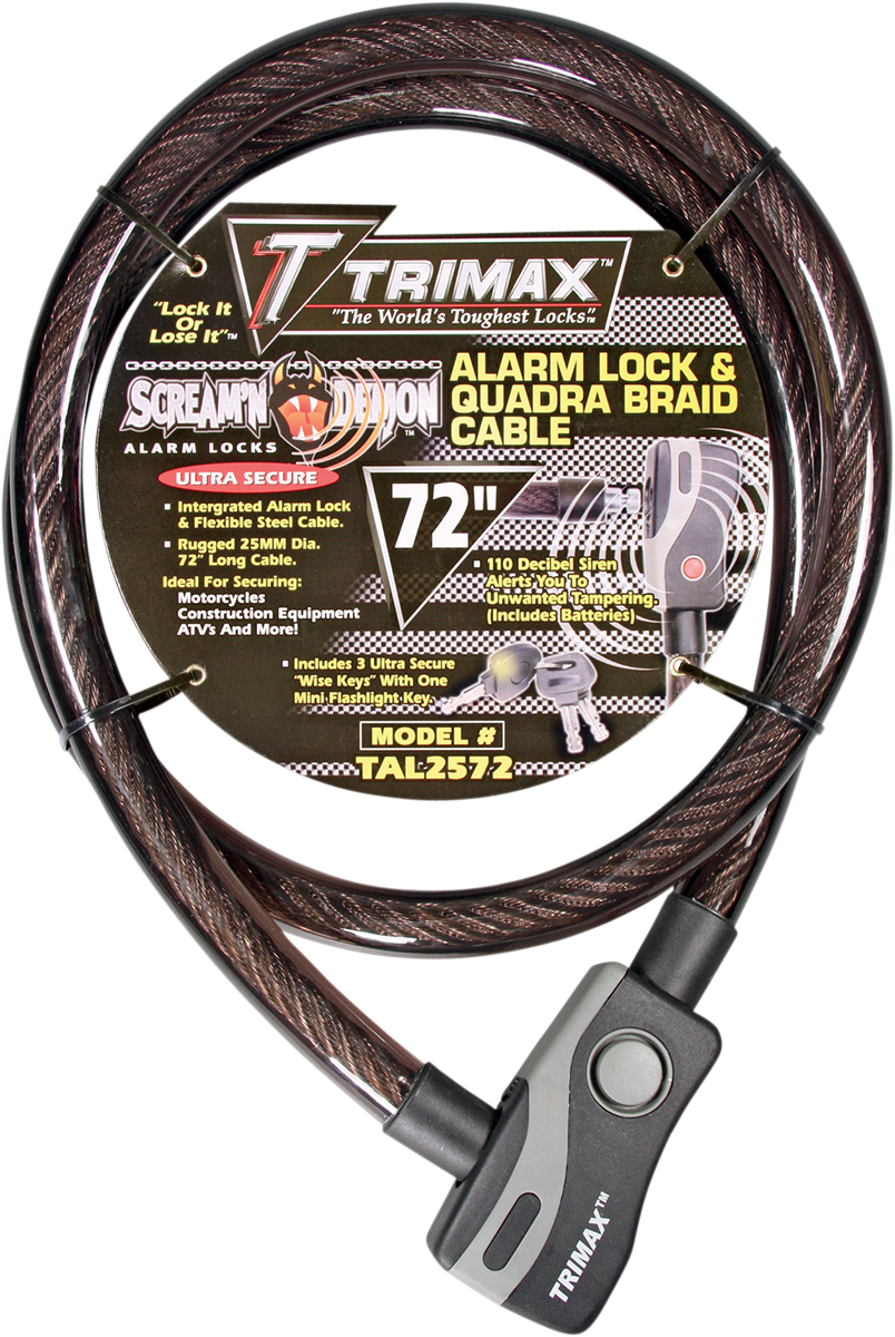 Trimax - Alarm Cable Lock - Alarm Cable Lock - TAL2572 - UTV Nut