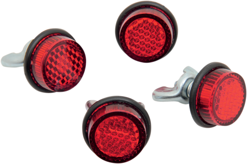Chris Products - License Plate Reflectors - 4ct - Red - License Plate ...