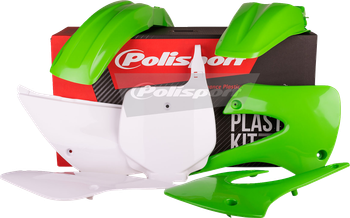 Polisport - Body Kit - Complete - '11 - '12 OEM Green/White - KX 85 ...