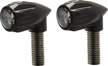 Kodlin Motorcycle - 3-1 Bullet Rear Indicator Lights - Grooved - Black ...