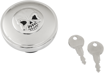 Drag Specialties - Gas Cap - Vented Skull Locking - Chrome - Screw-In ...