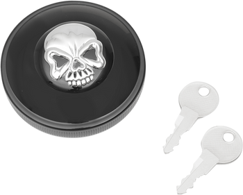 Drag Specialties - Gas Cap - Vented Skull Locking - Black - Screw-In ...