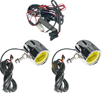 Custom Dynamics - Fog Light - Chrome - Yellow Lens - Universal ...