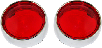 Custom Dynamics - Bullet Signal Lenses - Chrome/Red - Bezel/Lenses for ...