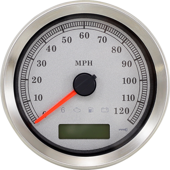 Drag Specialties - Programmable Speedometer - Silver Face - MPH - 4 ...