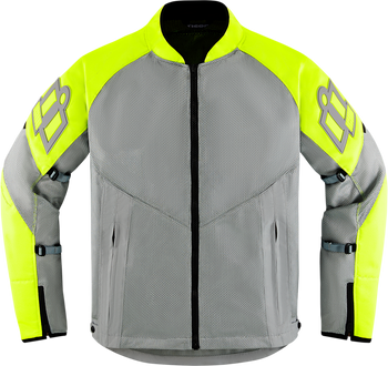 Icon - Mesh AF Jacket - Gray/Hi-Vis - Small - Mesh AF Jacket - 2820 ...