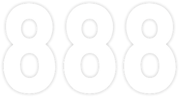 Factory Effex - Pro Number 8 - White - 8" - Pro Numbers - 28522 - UTV Nut