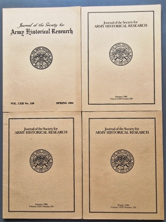 1984 (Complete Year) Journal Of The Society For Army Historical ...
