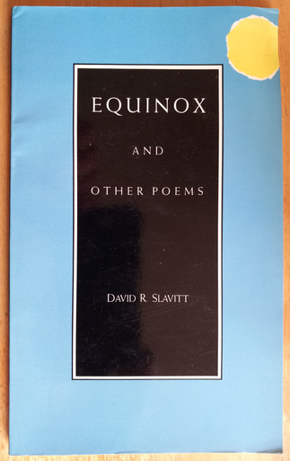 David R Slavitt - Equinox and Other Poems - PB - 1988
