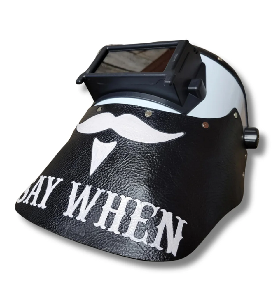 Outlaw Leather Welding Hood Say When