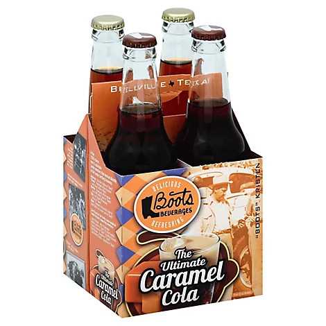 Boots Beverages Caramel Cola (12 oz glass bottles) | Summit City Soda
