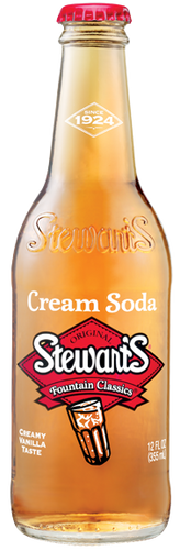 Stewart's Cream Soda ( 12 oz. glass bottles ) | Summit City Soda