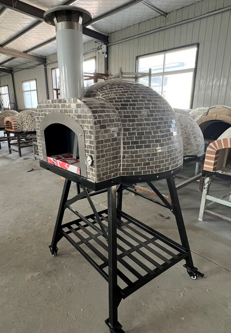 Outdoor Ceramic Mosaic Tile Wood-Fired Pizza Oven