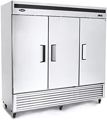 Atosa MBF8504GR 81.9" W 3-Section Solid Doors Reach-In Freezer - 115/208-230 Volts, Self ...