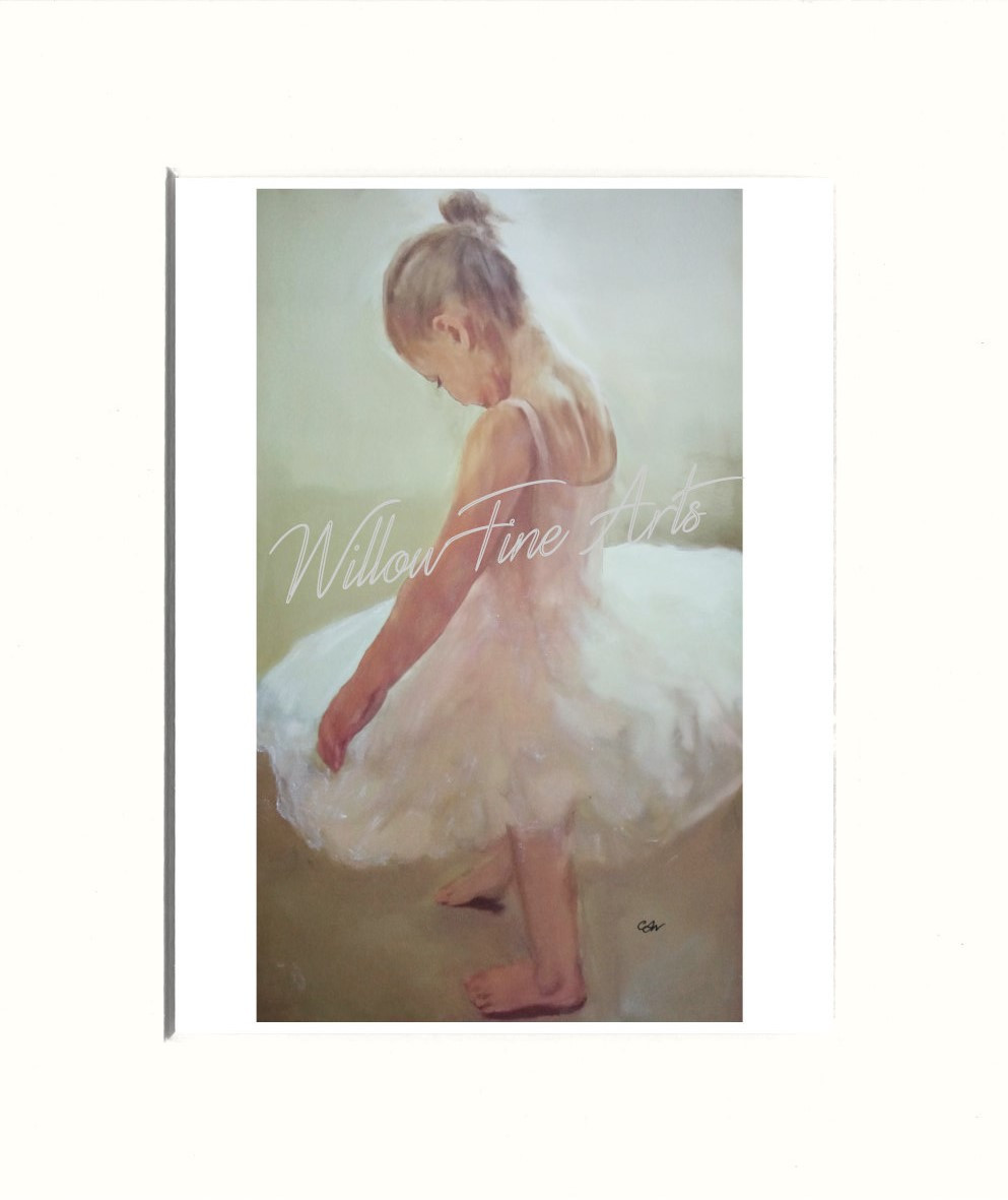 Young Ballerina Dancer in Pastel - Collectors Print - Willow Fine Arts