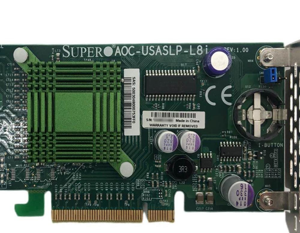 AOC-USASLP-L8I Supermicro PCI-Express 8-Ports SAS Storage IT mode HBA ...