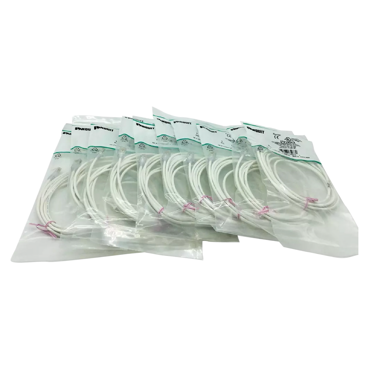 New 10 Pack Slim Panduit Cat6 9ft Network Patch Cable / Cord RJ45 UTP ...