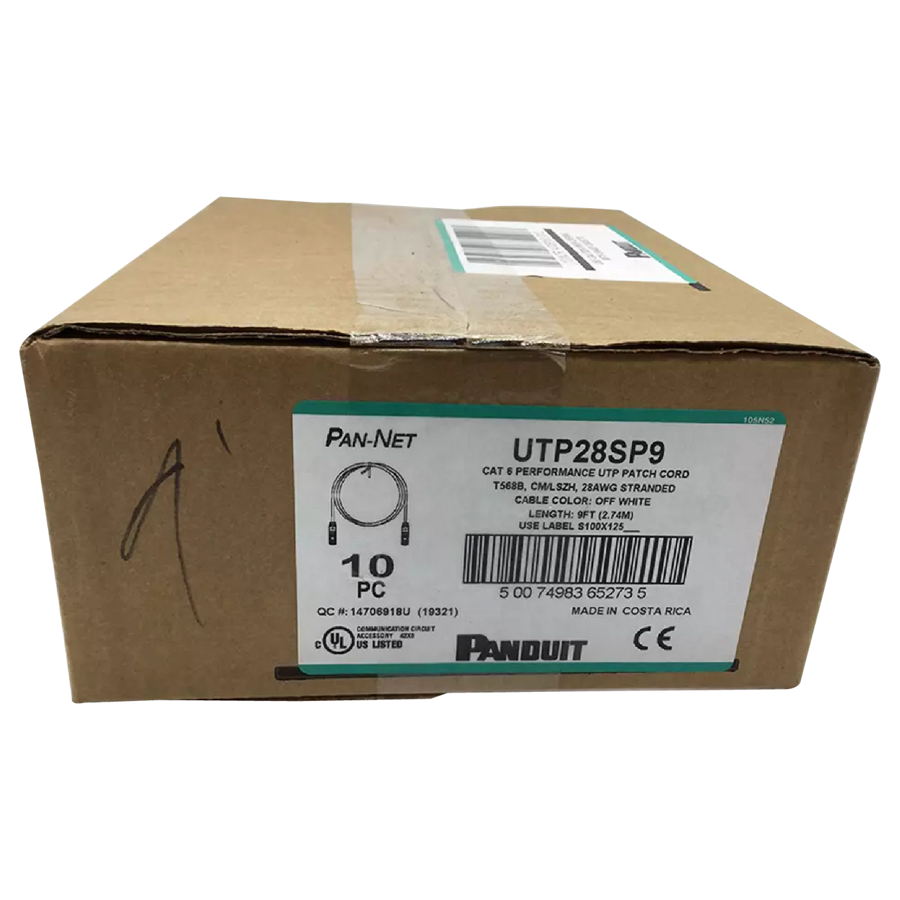 New 10 Pack Slim Panduit Cat6 9ft Network Patch Cable / Cord RJ45 UTP ...