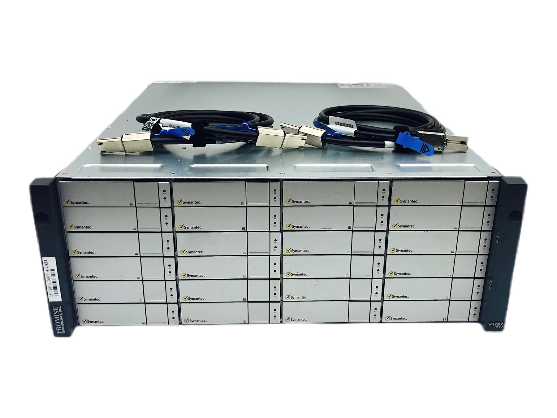 4U Promise VTrak J830S JBOD Array 24x 3TB SAS Hard Drive 2x Controller ...