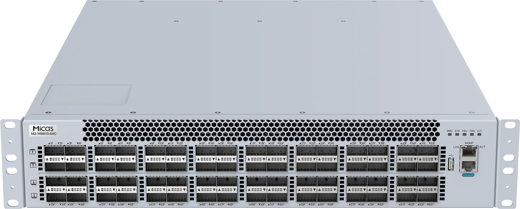 Micas 64x QSFP28 100Gbe/40Gbe Dual PSU Switch