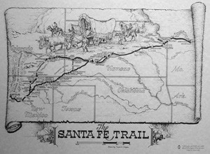 Illustrated Map of the Santa Fe Trail by Frank Cooper - The Last Chance ...