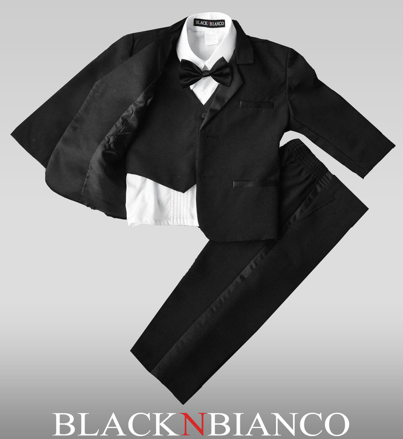 Boys Black Tuxedo For Toddlers and Infants Weddings