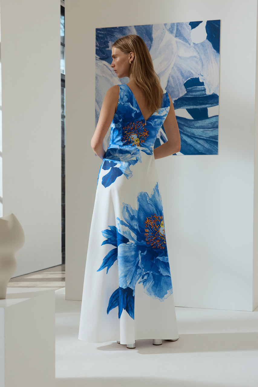 Vivaro Cotton Maxi Dress Blue Peony - Welcome to the Fold LTD